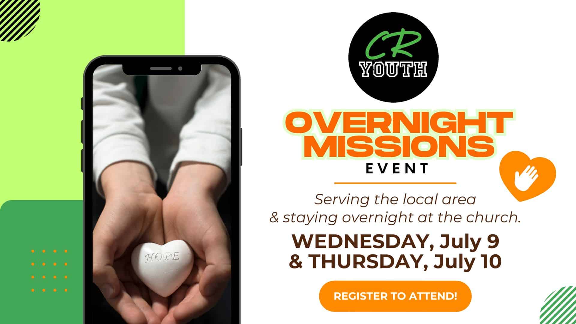CR YOUTH Overnight Missions Event - Crossroads Church & Ministries